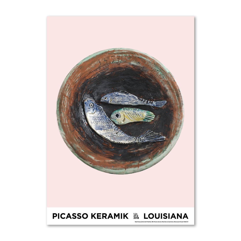 Pablo Picasso – Still-life with three fish (1957) – Louisiana Plakat